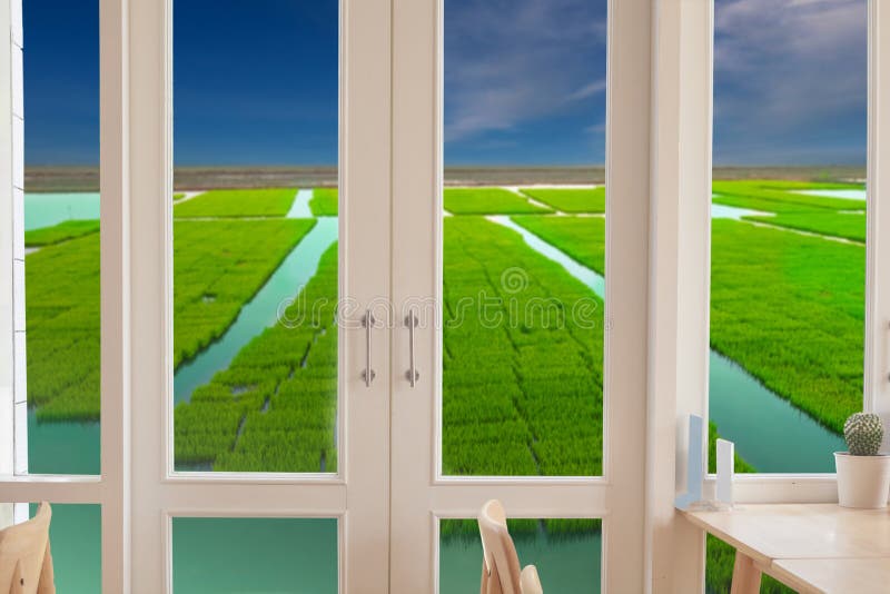 Window View of New York City Stock Image - Image of tourist, black ...