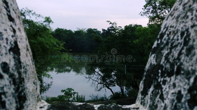 Window View Nature S with Landscape Background Stock Image - Image of ...