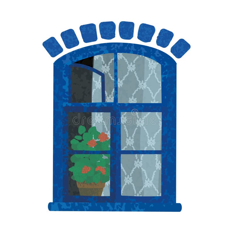 Window View from the Outside Colorful Illustration Stock Vector ...