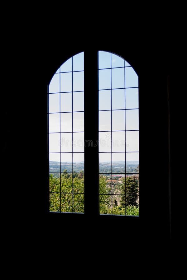 Window with View Over Tuscany Stock Photo - Image of castle, square ...