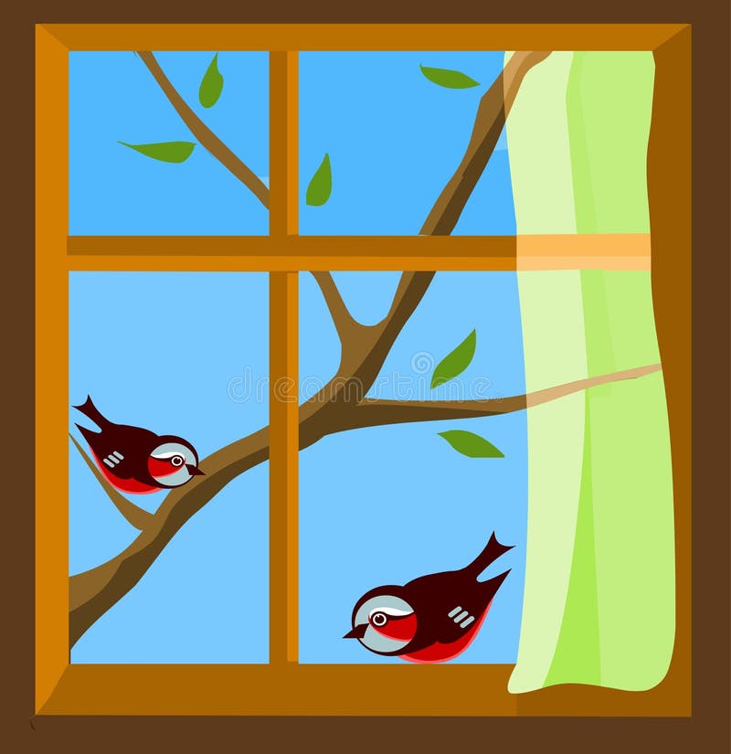 Open Window View Bird Outside Stock Illustrations – 17 Open Window View ...