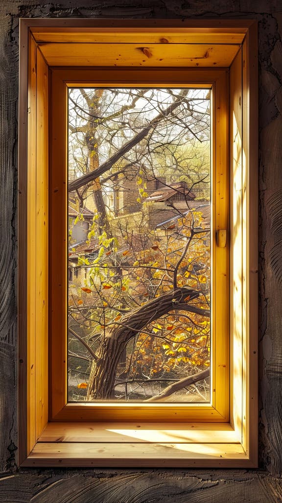 A Window with a View of Trees Stock Image - Image of indoor, outdoor ...