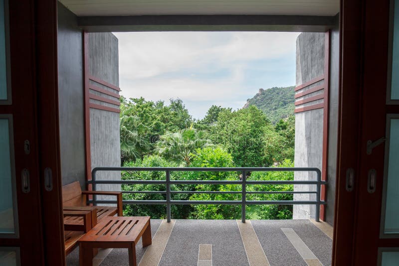 Window View Tropical Vacation Stock Image - Image of style, summer ...