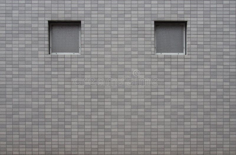 Window Void on Grey Color Tile Wall Stock Photo - Image of wall ...