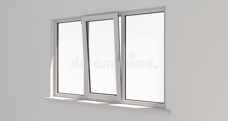 Window. Wall. Aluminum Window. White Window. Pvc Window. Stock ...