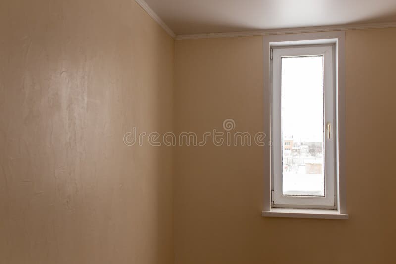 Window on the Wall in the Room Stock Photo - Image of modern, frame ...