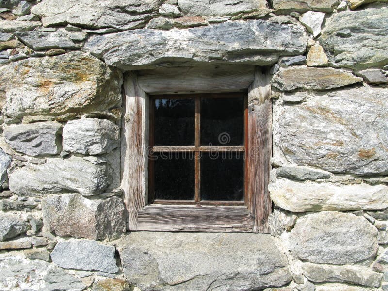 Window in wall of stone stock photo. Image of natural - 11099204