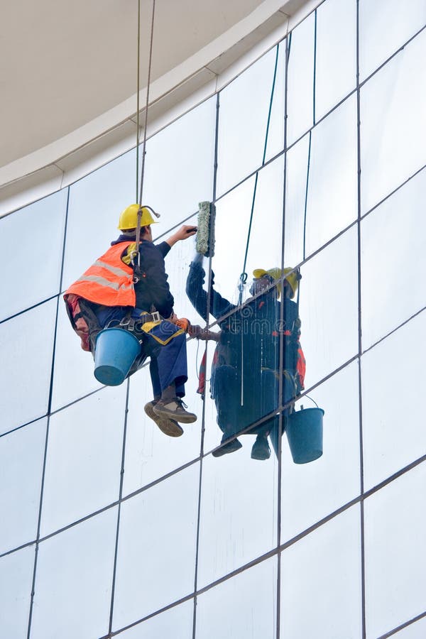 Window washer stock image. Image of height, bucket, mirror - 2185377