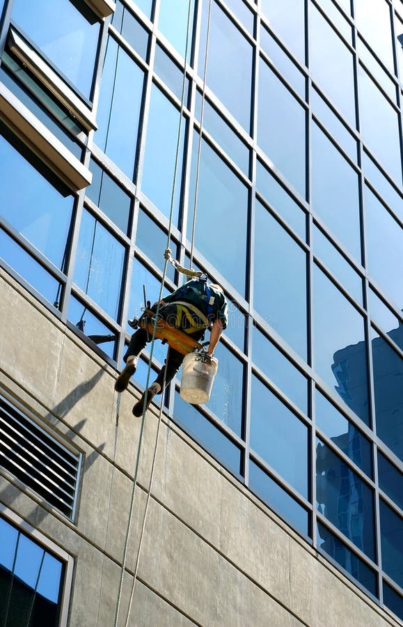Window washing stock image. Image of worker, cleaning, workers - 262411