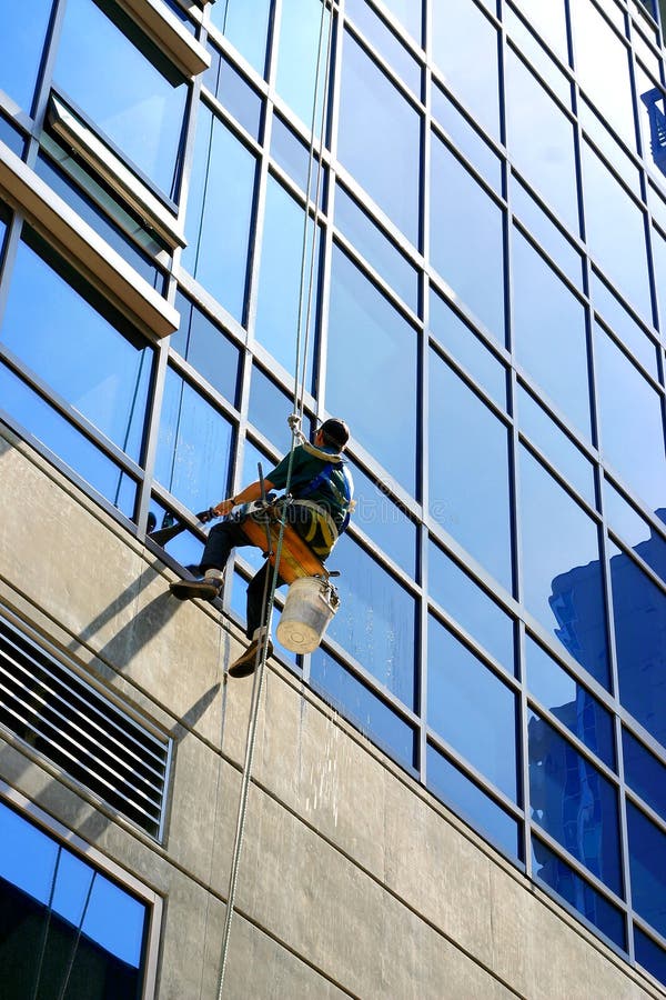 Window washer stock image. Image of washing, climbing, working - 858841