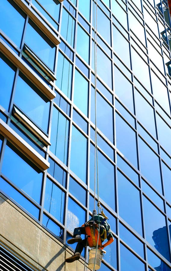 Window washer stock image. Image of washers, labour, office - 858843