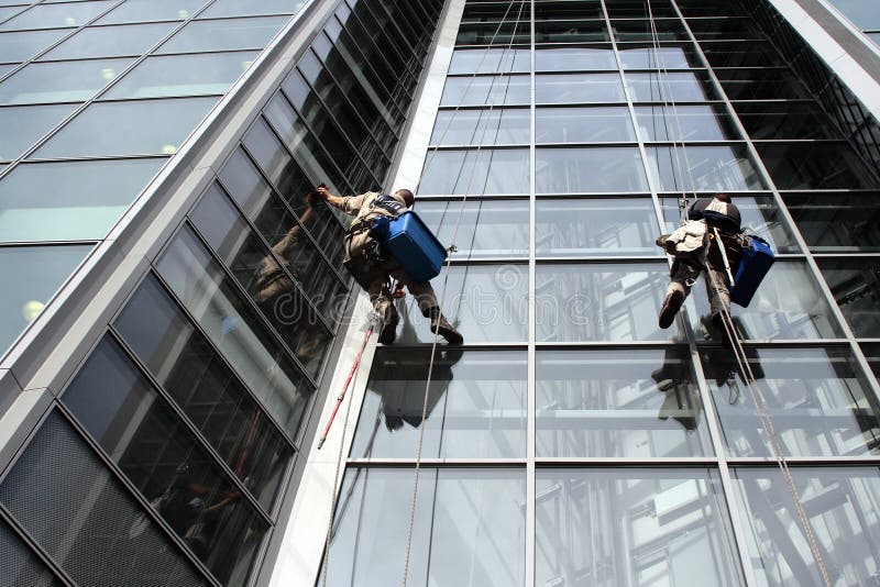 Window washers stock image. Image of business, afraid, riga - 721457