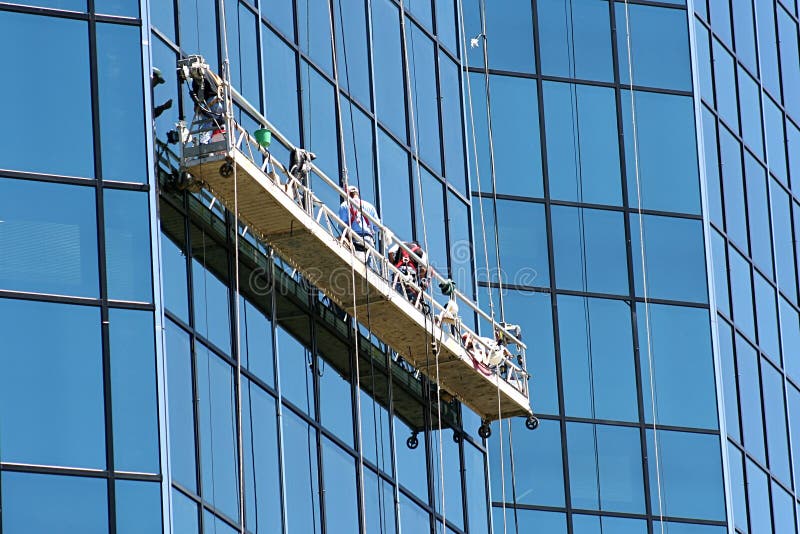 Window Washers stock photo. Image of dangerours, washing - 2289044