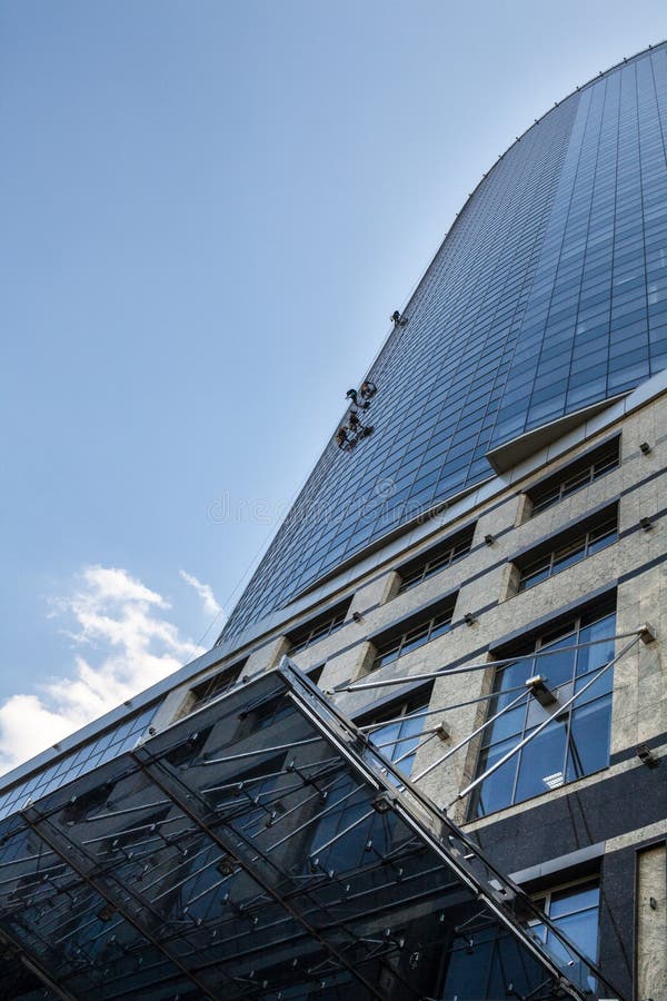 Window Washers Cleaning the Windows Stock Image - Image of concept ...