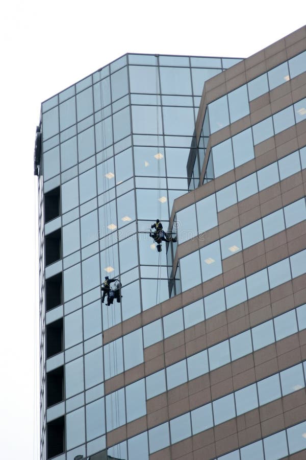 Window Washers on Skyscraper Stock Photo - Image of high, condo: 1738246