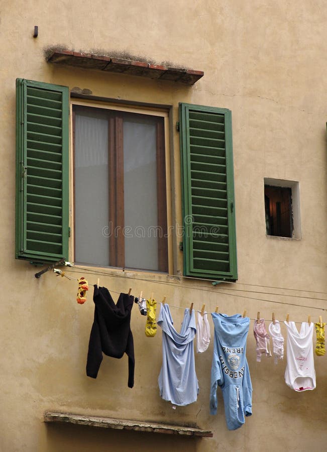 Window and washing stock image. Image of italy, drying, windows - 66391