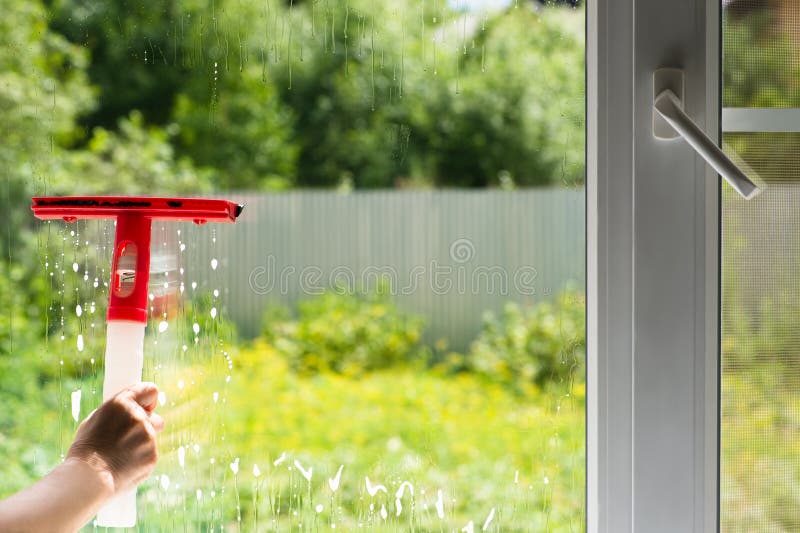 Window washing stock photo. Image of window, washing - 95249934