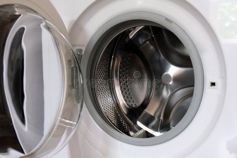 Window Washing Machine with the Door Open. Stock Image - Image of ...