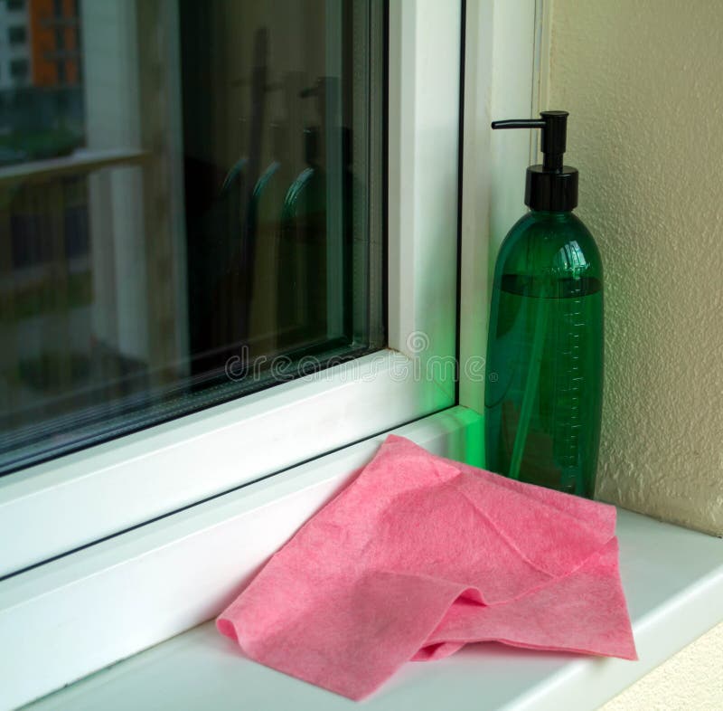 Window washing stock image. Image of housework, dust - 258115597