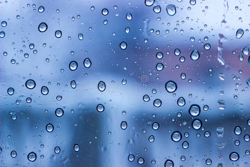 Window Water Blue Condensate Background Stock Image - Image of surface ...