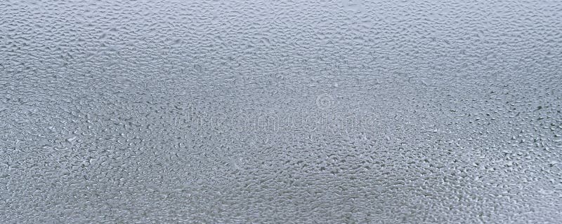 Window with Water Drops Closeup, Inside, Selective Focus. Window with ...