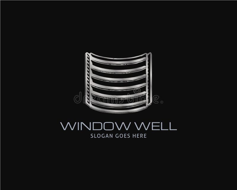 Window Well Logo Design Template Stock Vector - Illustration of icon ...