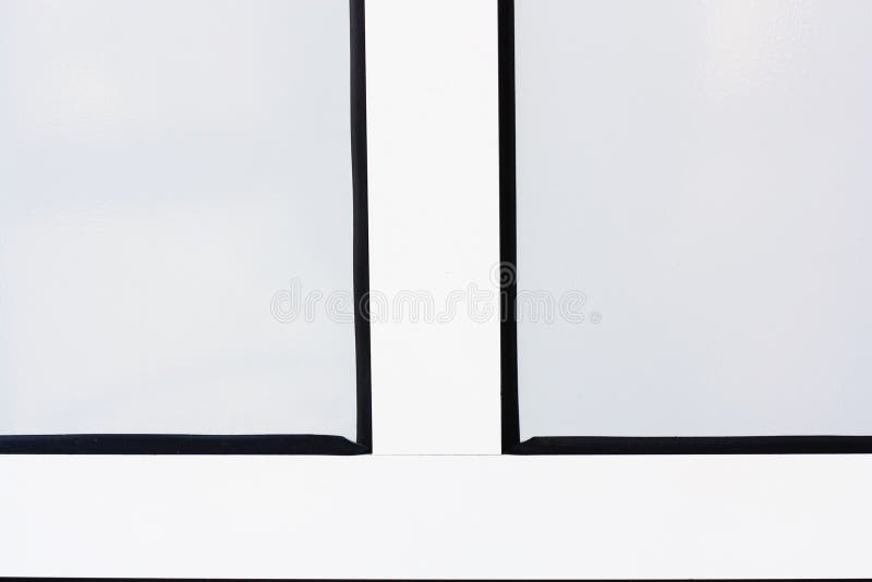 Window with White Borders Close Up View Stock Image - Image of blue ...