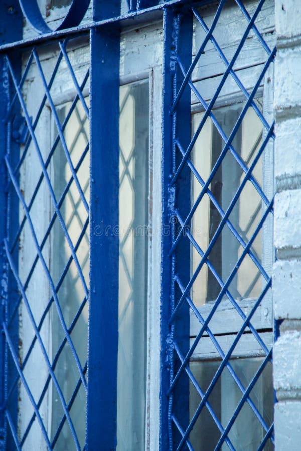 White Window and Blue Window Frame Stock Image - Image of style, home ...