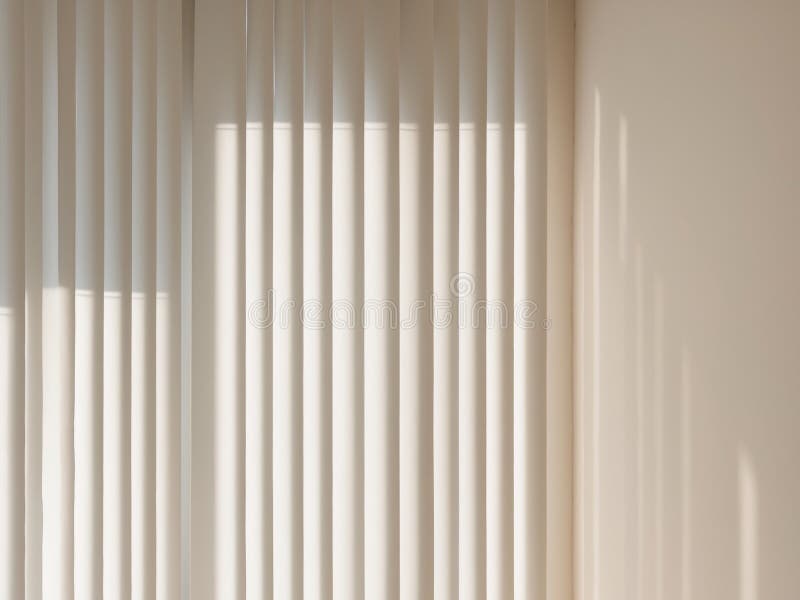 Window White Vertical Blinds are Closed Sunlight Streaming in through ...