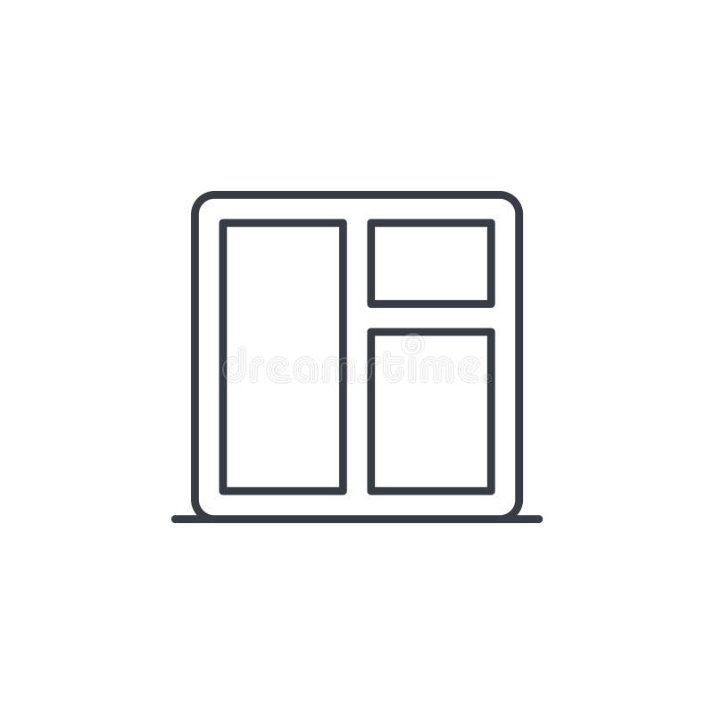 Window Whith Sill Isometric Icon. 3d Line Art Technical Drawing ...