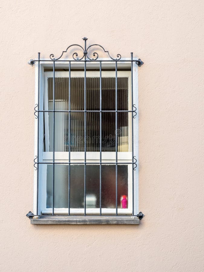 Window with Wire on Cream Color Wall Stock Image - Image of switzerland ...