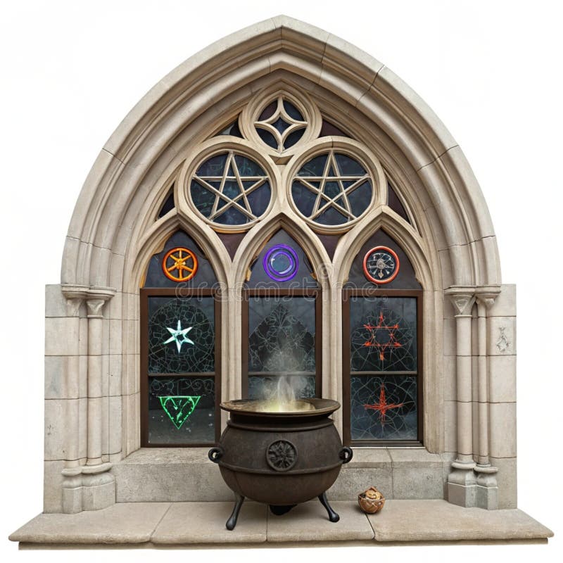 Window Witch Fantasy Medieval Stock Illustration - Illustration of ...