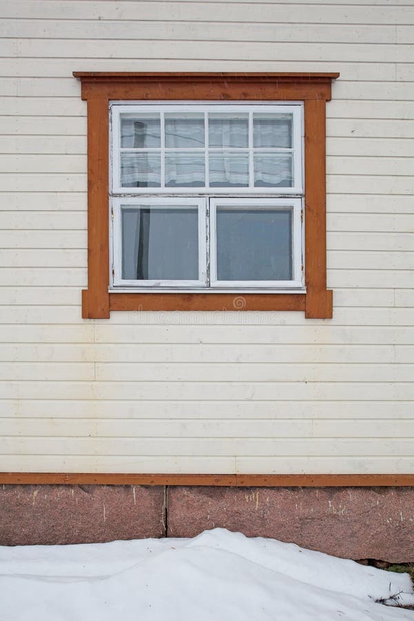 Window on a wood building. stock image. Image of vintage - 296044289