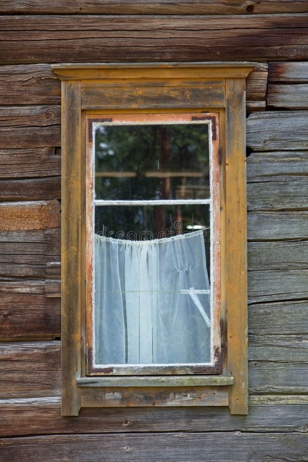 Window on a wood building. stock image. Image of vintage - 296044289
