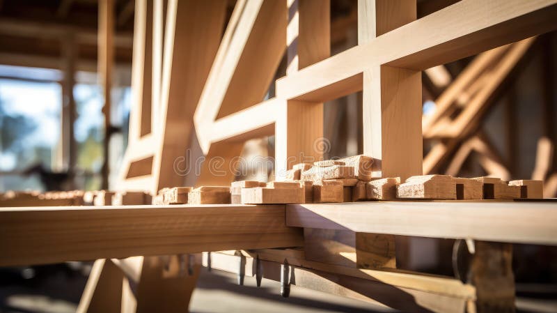 Window Wood Frame Construction Stock Illustration - Illustration of ...