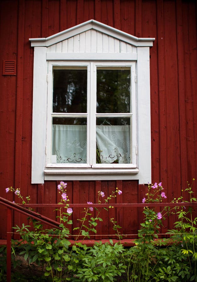 Window in Wooden House, Sweden Stock Photo - Image of window, culture ...