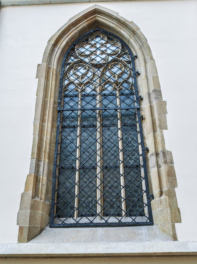 Window with Wrought Iron Bars Stock Photo - Image of abstract, metal ...