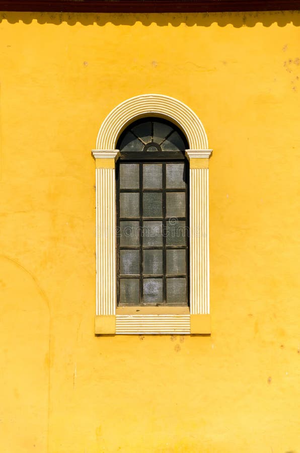 Window and Yellow Wall stock photo. Image of landmark - 31253784