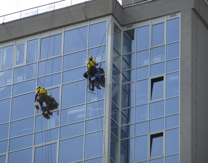 Window Cleaner stock photo. Image of trade, suspend, working - 984028