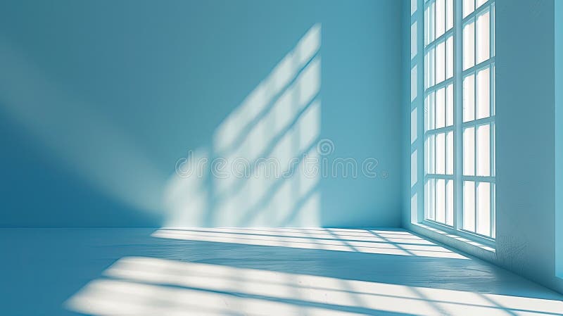 Windowed Minimalism: Abstract Light Blue Backdrop for Product ...