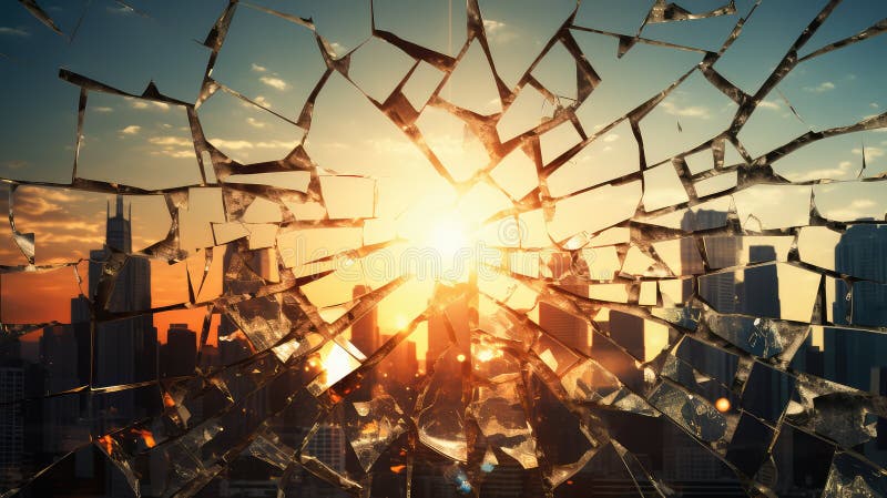 Windowpane exploding glass stock illustration. Illustration of tones ...