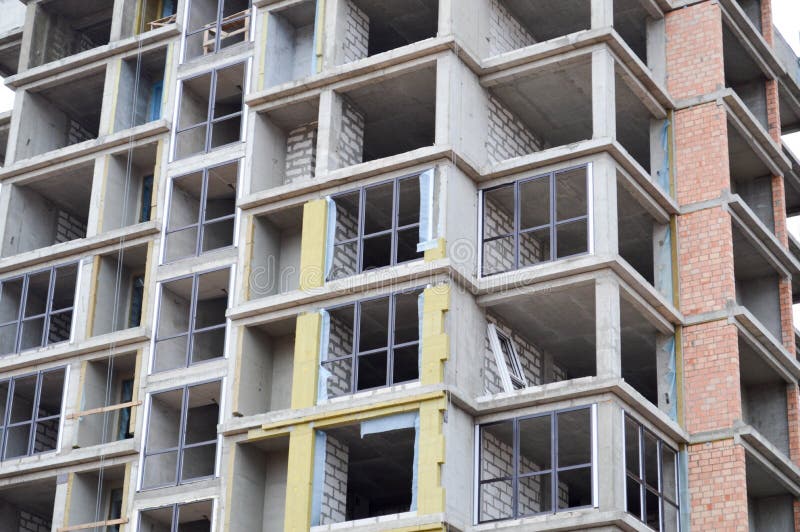 Windows and Accessories of a New Modern Monolithic Frame-block House ...