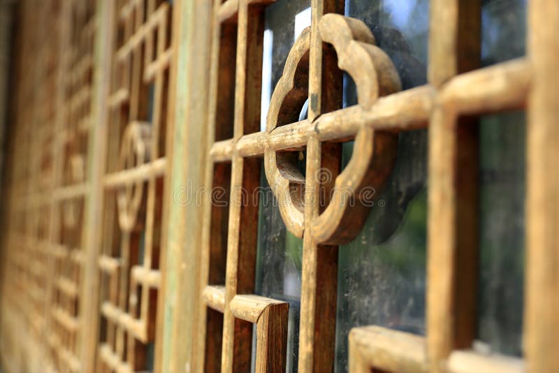 Windows of Ancient Chinese Architecture Stock Image - Image of building ...