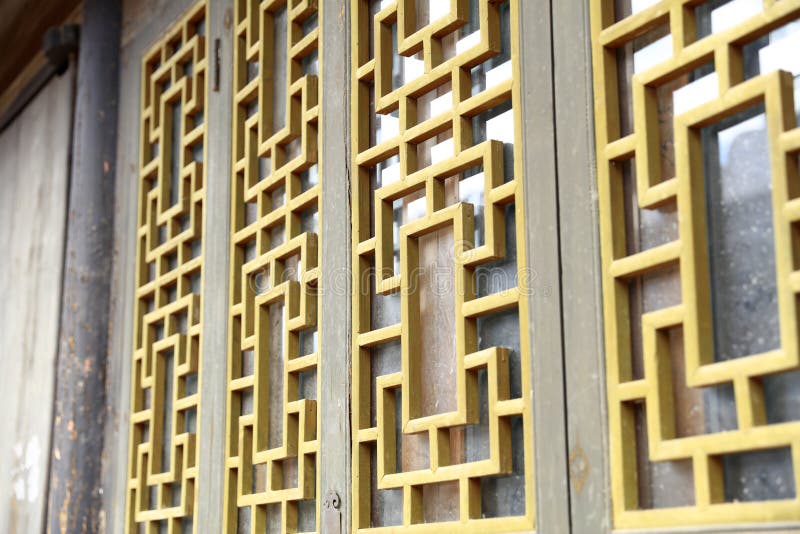 Windows of Ancient Chinese Architecture Stock Image - Image of building ...