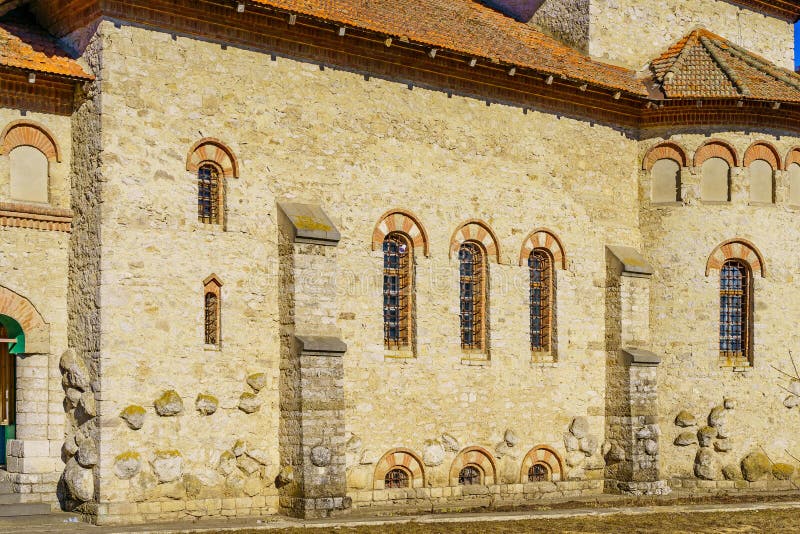 Windows of an Ancient Stone Building of Classical Architecture ...