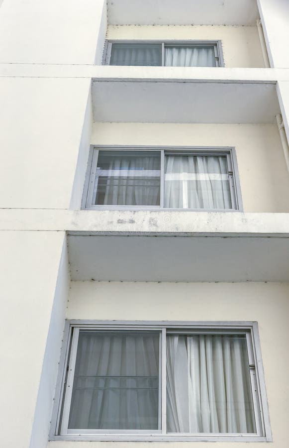 Windows of an Apartment Building after a Fire Stock Photo - Image of ...