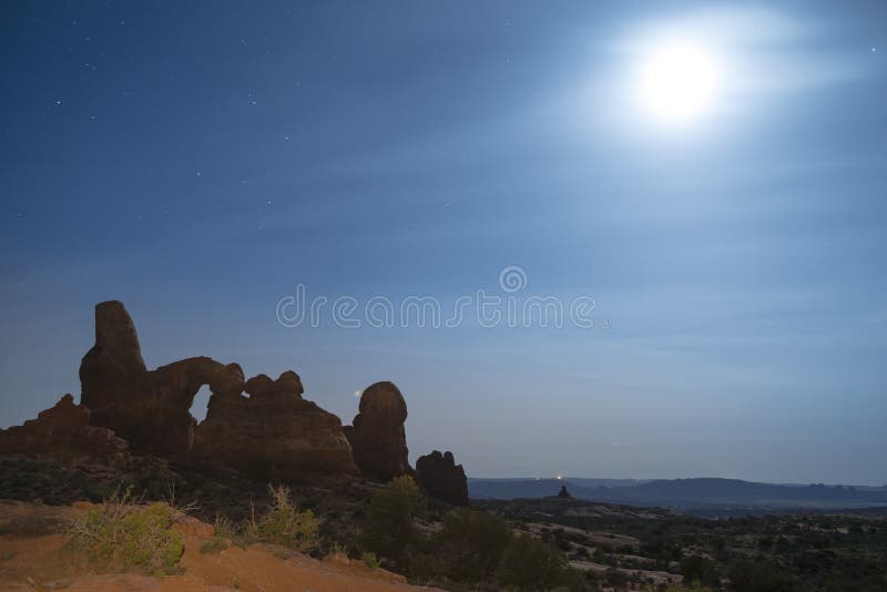 Windows Arches National Park at Night Stock Photo - Image of park ...