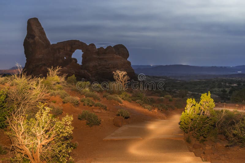 Windows Arches National Park at Night Stock Image - Image of milky ...