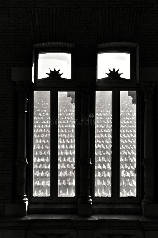 Windows Art Deco Style at Atocha Train Station in Madrid Stock Photo ...