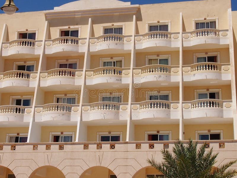 Windows and Balconies of Hotel Stock Image - Image of property, look ...